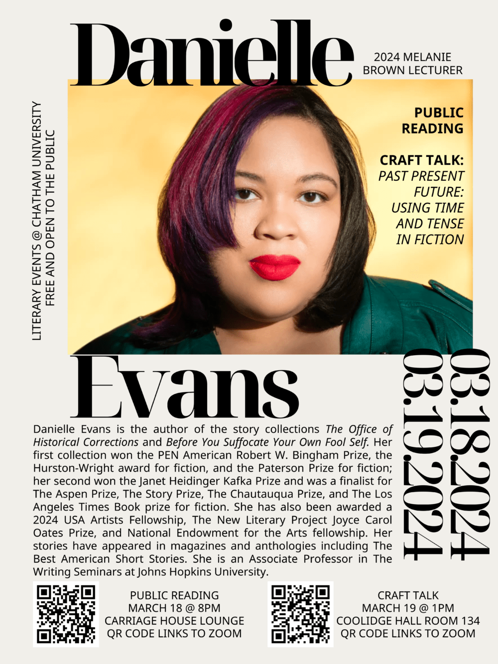 2024 Danielle Evans poster - Littsburgh: Celebrating Literary Pittsburgh